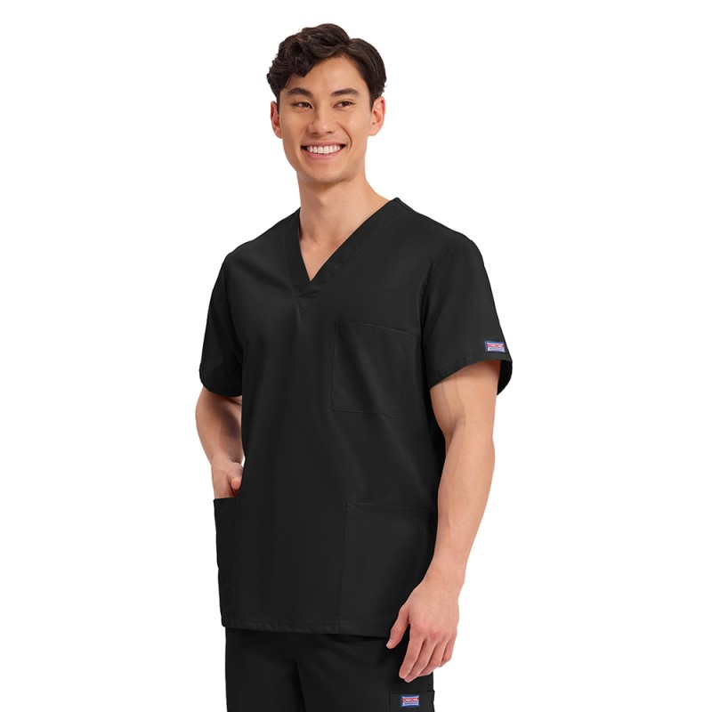 POLERA CLÍNICA HOMBRE CHEROKEE 4876 BLACK