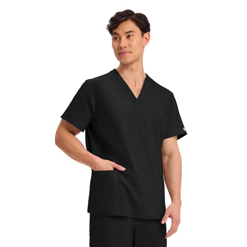 POLERA CLÍNICA HOMBRE CHEROKEE 4876 BLACK